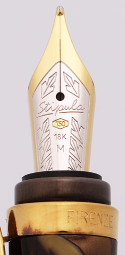 Stipula Iris LE Fountain Pen (2000) - Hazelnut Celluloid, Safety Pen, 18k Medium Nib (Excellent ...